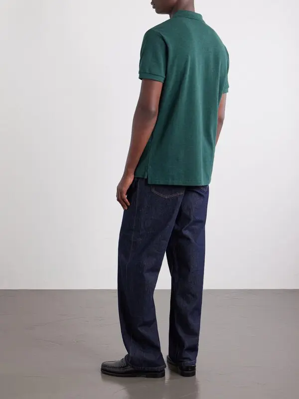 Polo Ralph Lauren Logo-embroidered Cotton-piqué Polo Shirt - Green