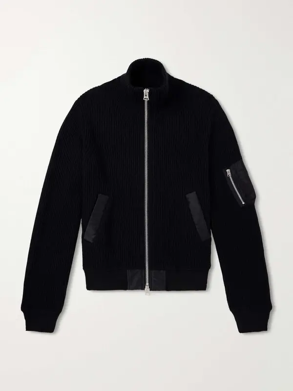 Sacai Knitted Wool Blouson Jacket
