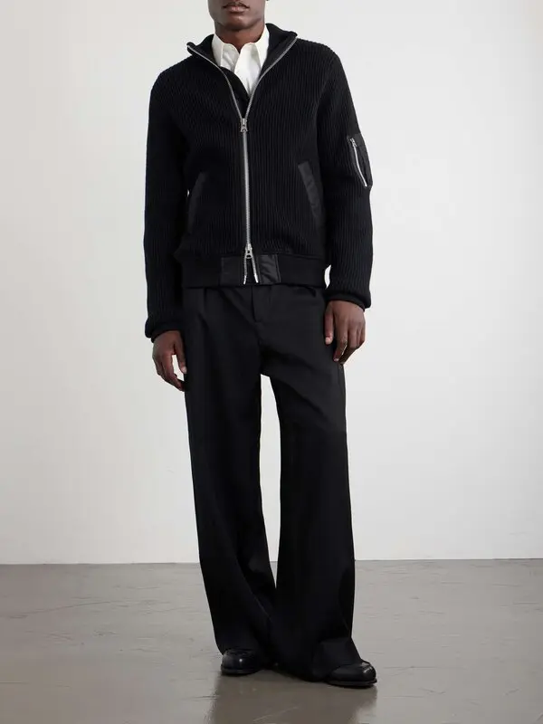Sacai Knitted Wool Blouson Jacket