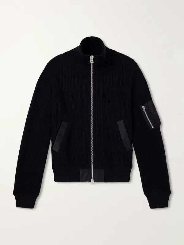 Sacai Knitted Wool Blouson Jacket
