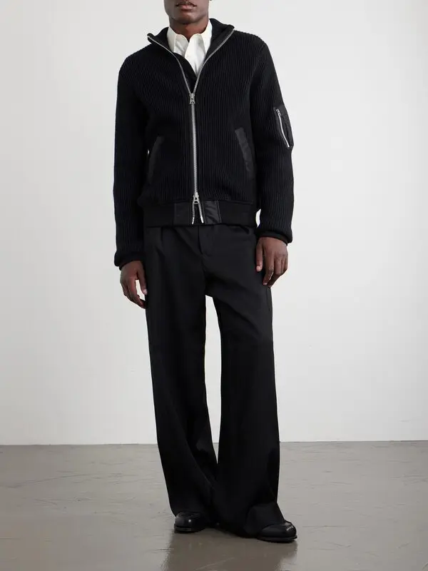 Sacai Knitted Wool Blouson Jacket