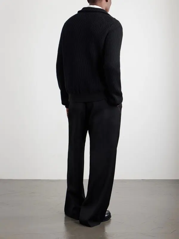 Sacai Knitted Wool Blouson Jacket