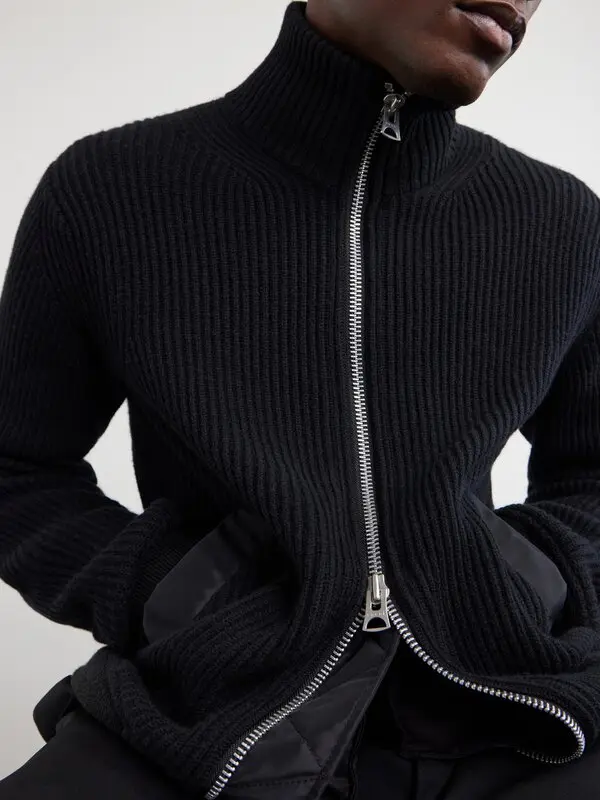 Sacai Knitted Wool Blouson Jacket