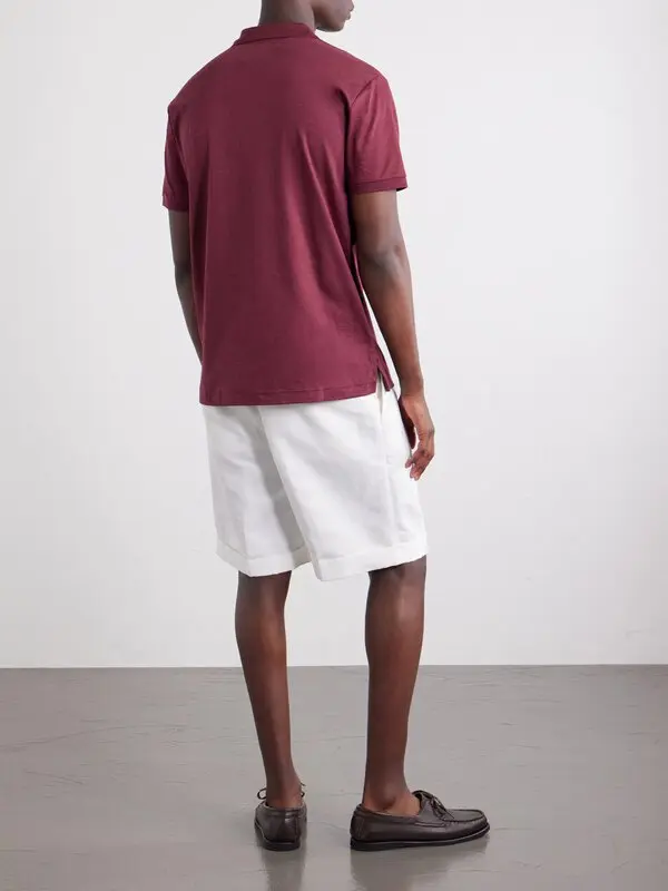 Polo Ralph Lauren Logo-embroidered Cotton-jersey Polo Shirt - Red