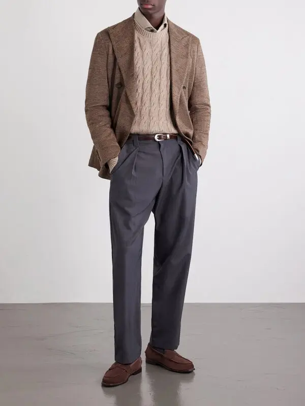Polo Ralph Lauren Double-breasted Prince Of Wales Blazer