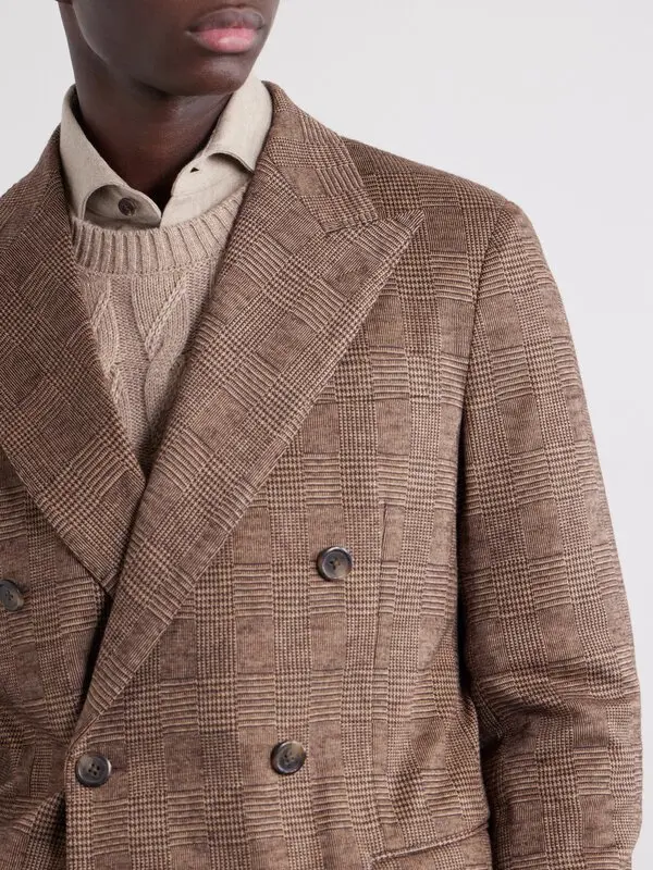 Polo Ralph Lauren Double-breasted Prince Of Wales Blazer