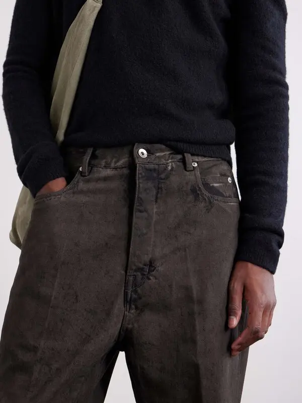 Rick Owens Bolan Flared Frayed Jeans