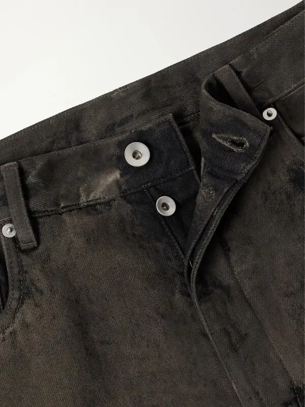 Rick Owens Bolan Flared Frayed Jeans - Gray