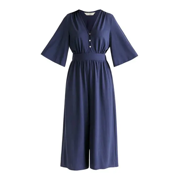 PAISIE V-neck Culotte Jumpsuit