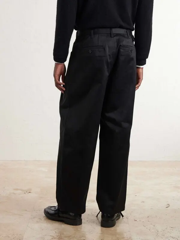 Sacai Wide-leg Cotton Chinos