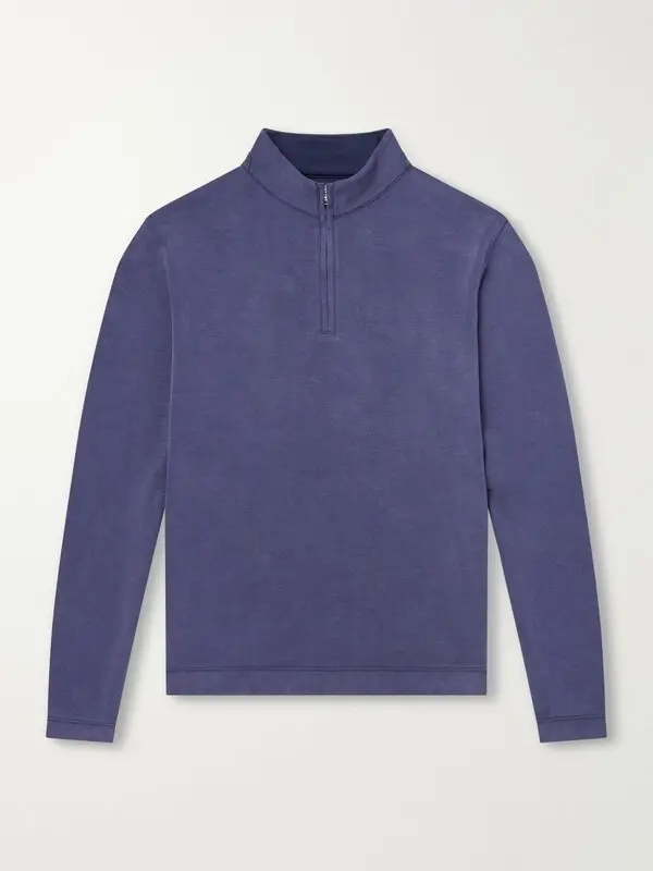 Peter Millar Jersey Half-zip Sweater - Blue