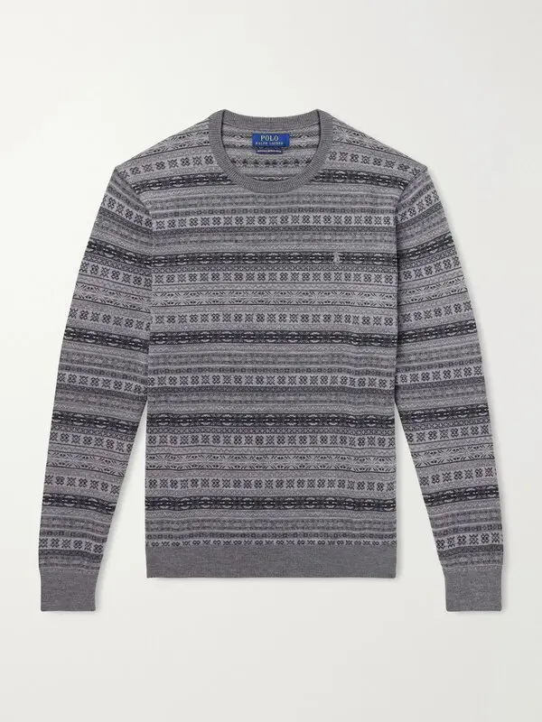 Polo Ralph Lauren Striped Wool Crew Neck Sweater