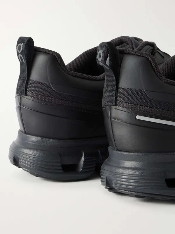 On Cloud 6 Rubber-trimmed Mesh Sneakers - Black