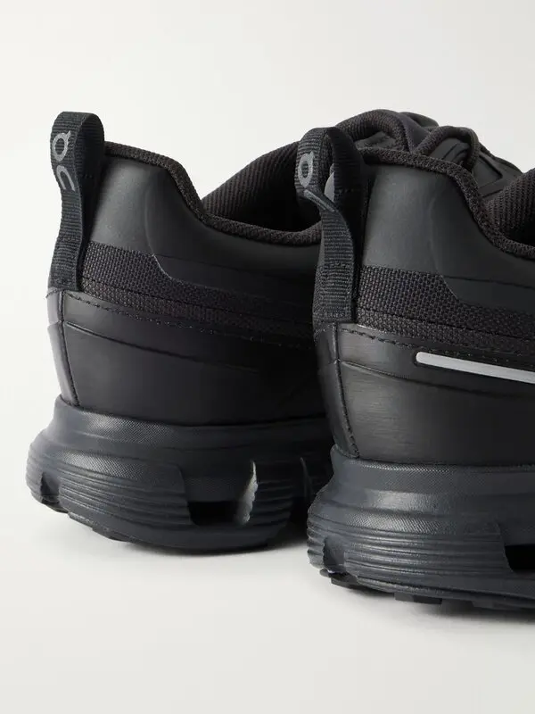 On 6 Rubber-trimmed Mesh Sneakers - Black