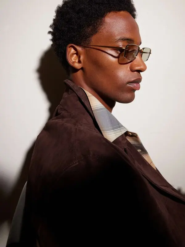 JACQUES MARIE MAGE Dusk Squared-frame Metal Sunglasses