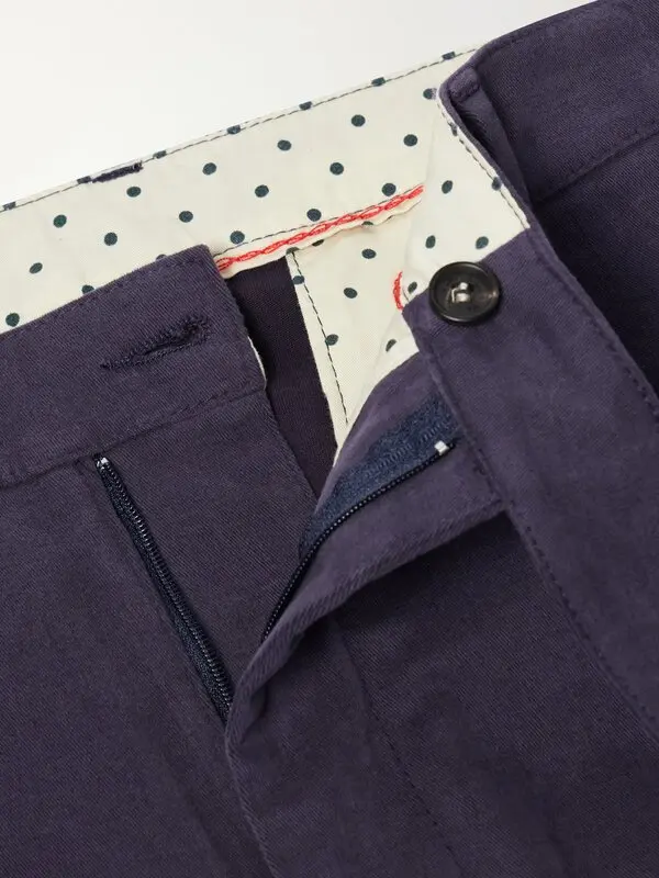 Massimo Alba Ionio2 Pleated Cotton-blend Trousers