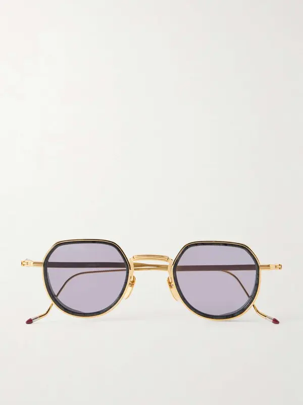 JACQUES MARIE MAGE Dixon Round-frame -tone Metal Sunglasses
