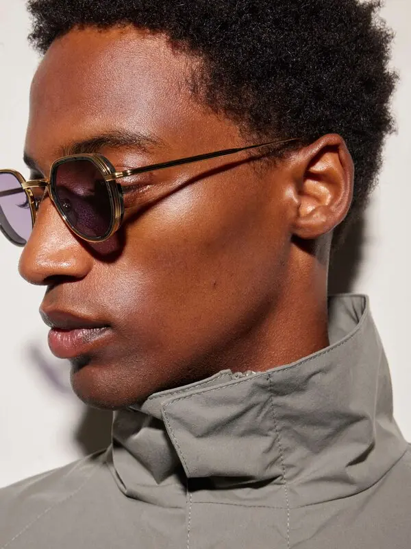 JACQUES MARIE MAGE Dixon Round-frame -tone Metal Sunglasses