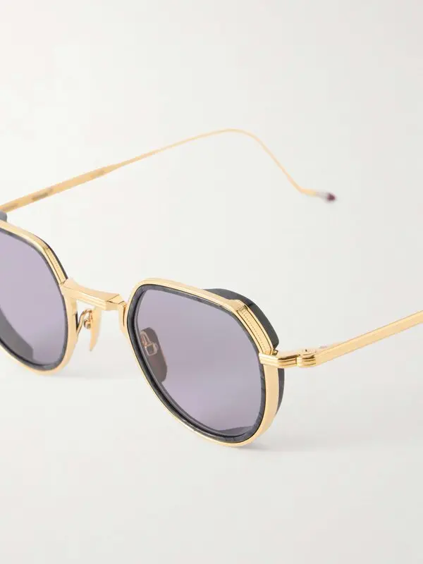 JACQUES MARIE MAGE Dixon Round-frame -tone Metal Sunglasses