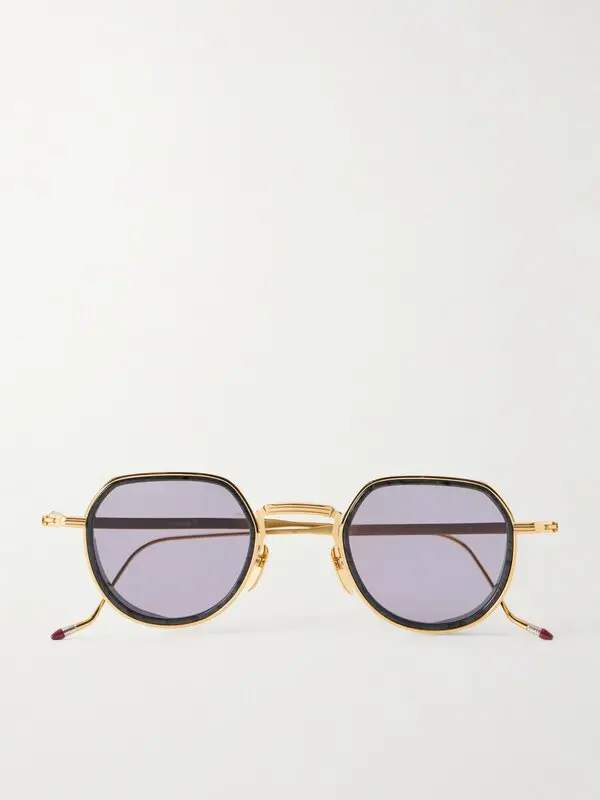 JACQUES MARIE MAGE Dixon Octagon Frame Sunglasses - Gold
