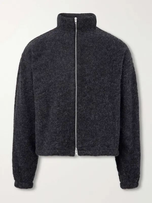 JIL SANDER Brushed Wool-blend Blouson Jacket