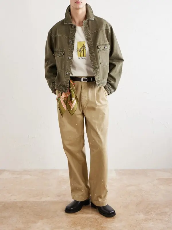 MANAAKI The Landing Printed Cotton-jersey T-shirt - Neutrals
