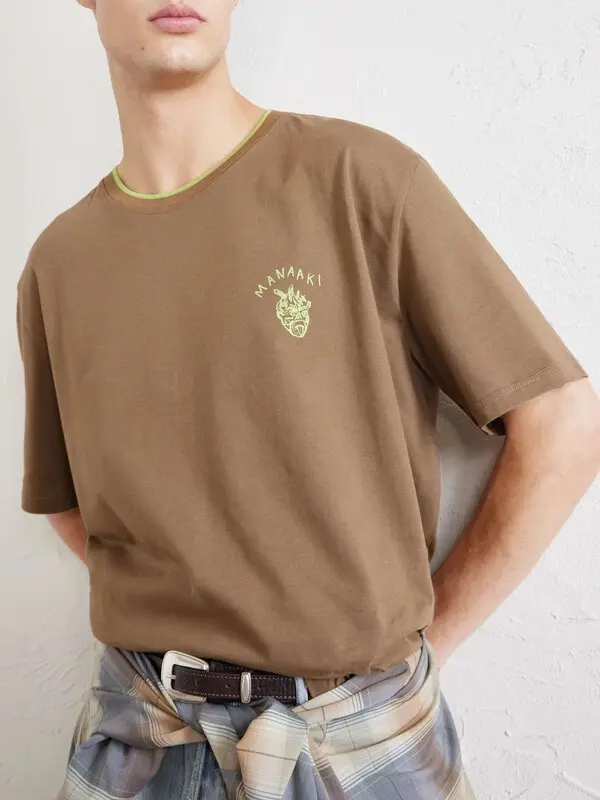 MANAAKI Logo-printed Cotton-jersey T-shirt