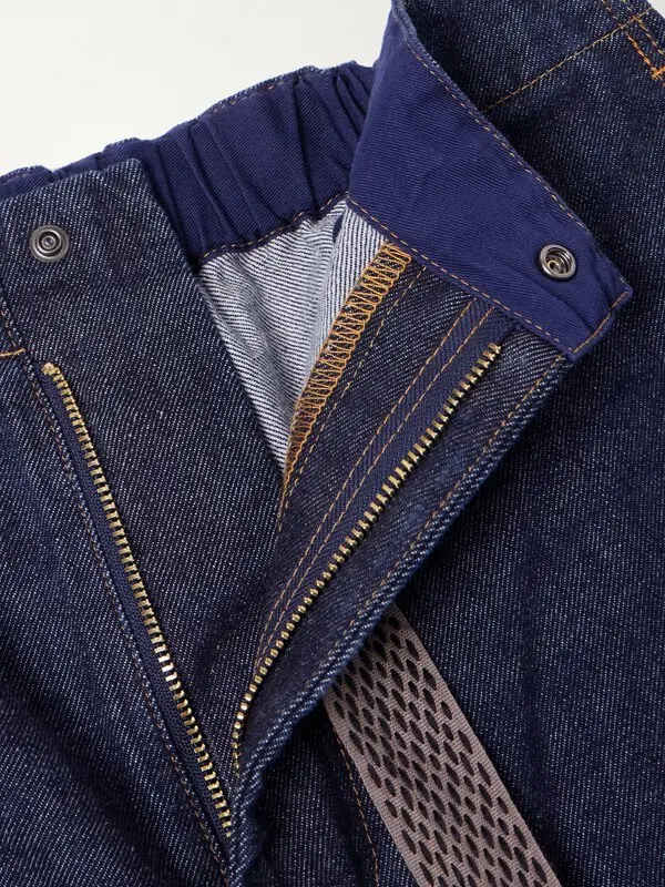 Kapital Nouvelle Shuttle Straight-leg Denim Shorts