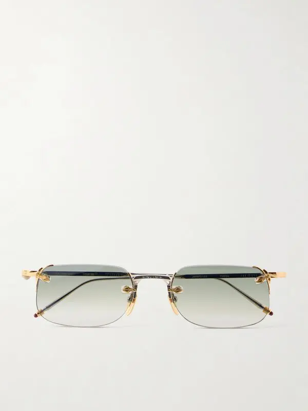 JACQUES MARIE MAGE Fonda Rimless Silver-tone Titanium Sunglasses
