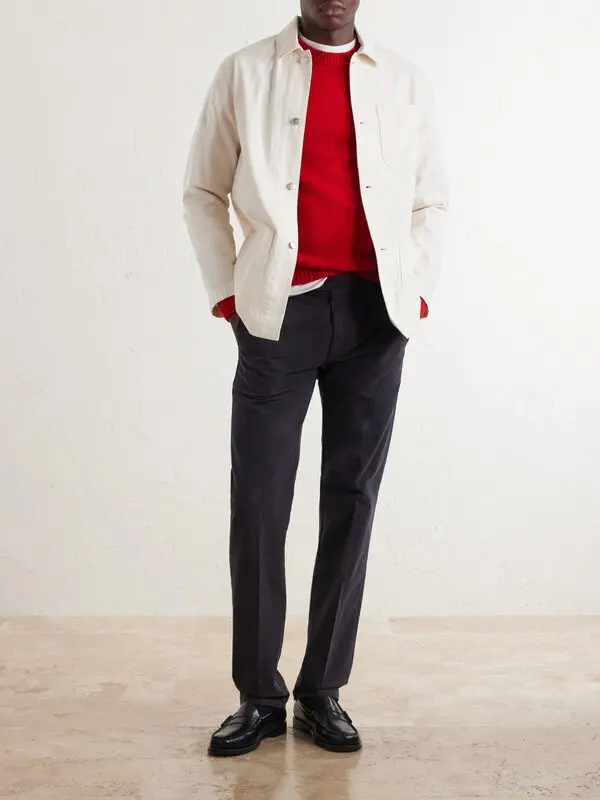 Massimo Alba Ionio2 Pleated Cotton-blend Trousers