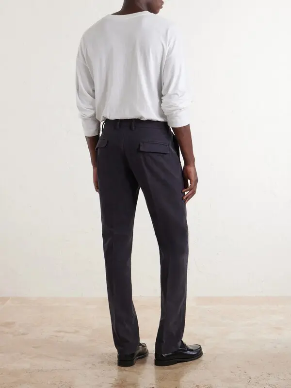 Massimo Alba Ionio2 Pleated Cotton-blend Trousers