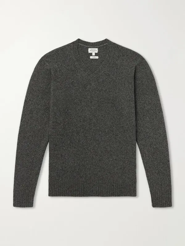 Hartford Wool V-neck Sweater - Gray