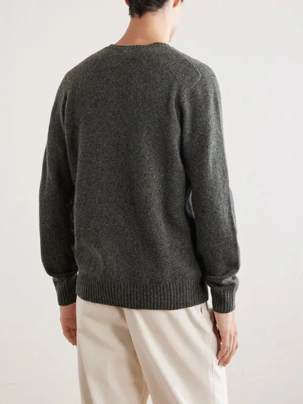 Hartford Wool V-neck Sweater - Gray