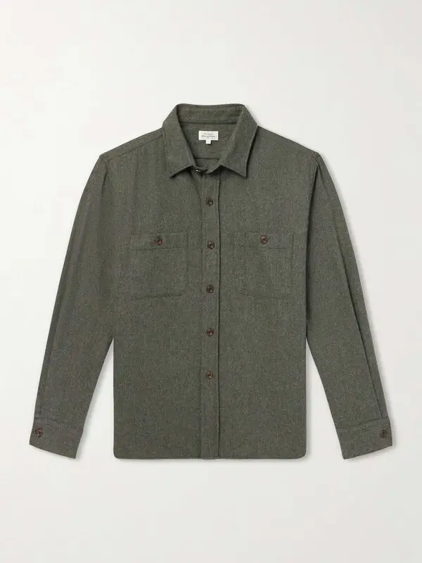 Hartford Percey Wool-blend Canvas Shirt