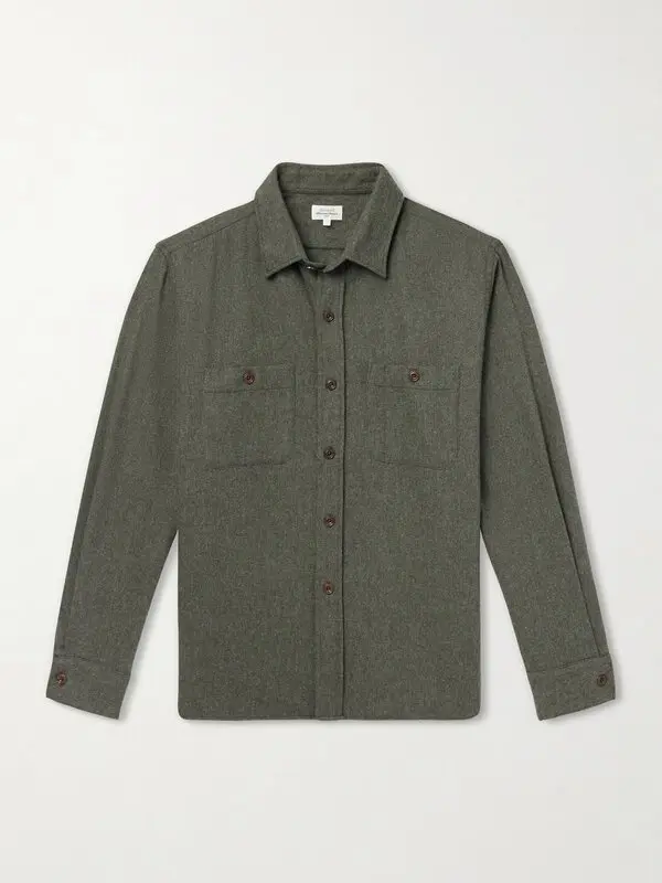 Hartford Percey Wool-blend Canvas Shirt
