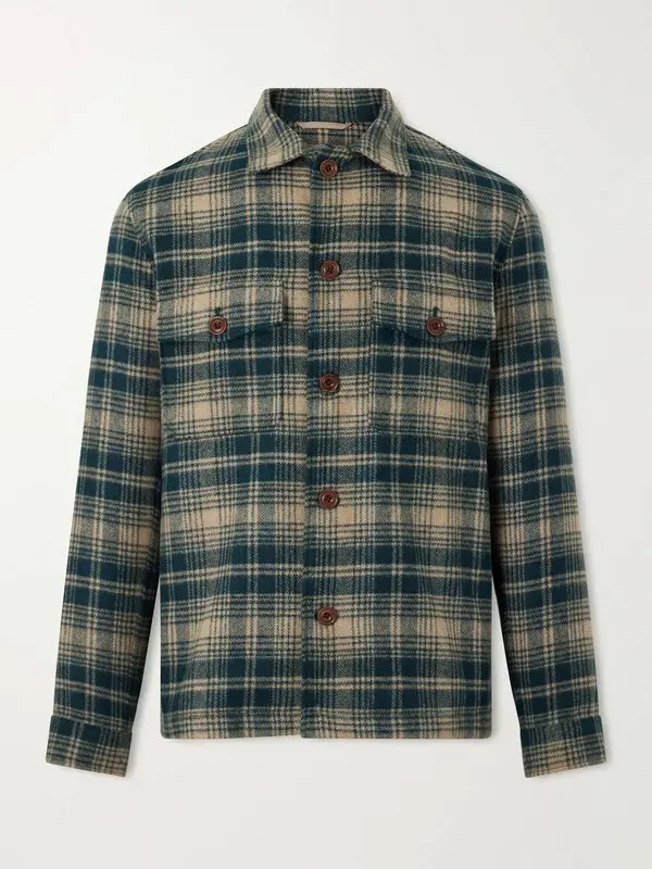Hartford Checked Wool-blend Overshirt