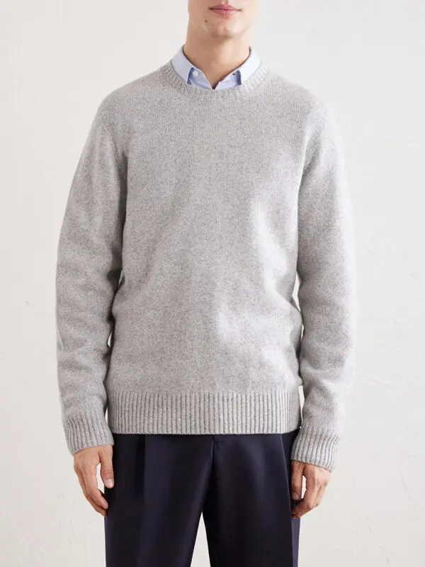 Hartford Wool Crewneck Sweater - Gray