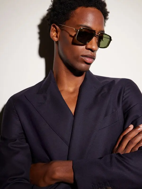 JACQUES MARIE MAGE Jagger Aviator-style -tone Titanium Sunglasses