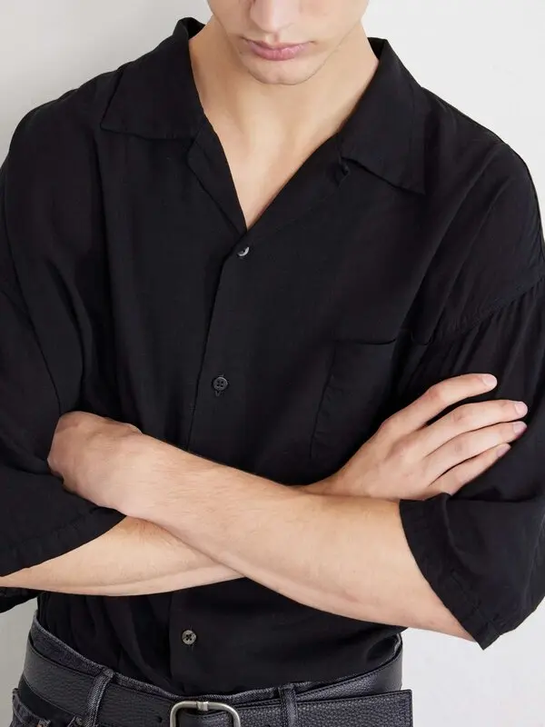 Kapital Big Lyocell And Linen-blend Shirt