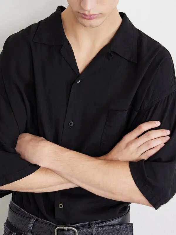 Kapital Big Lyocell And Linen-blend Shirt