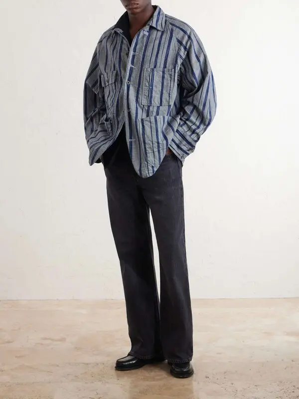 Kapital Cactus Striped Cotton-kasuri Jacket