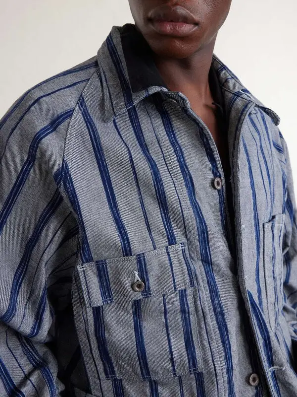 Kapital Cactus Striped Cotton-kasuri Jacket