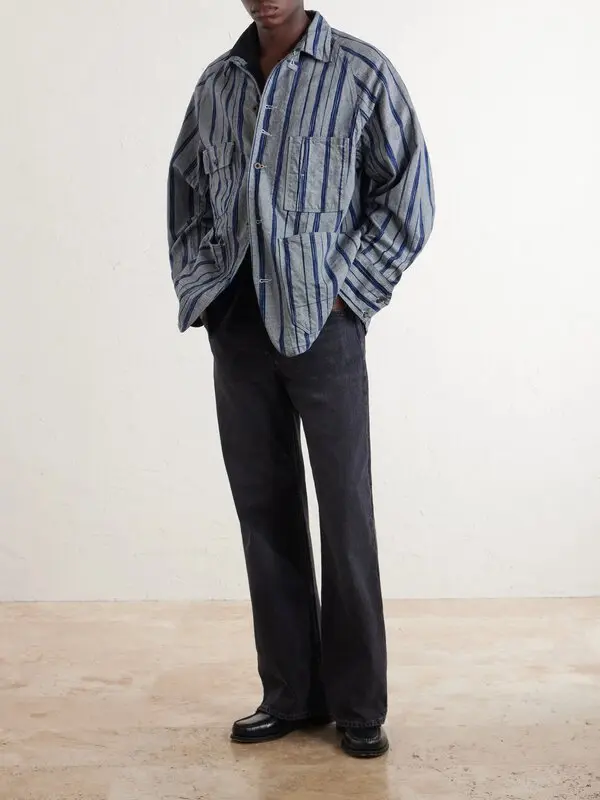 Kapital Cactus Striped Cotton-kasuri Jacket