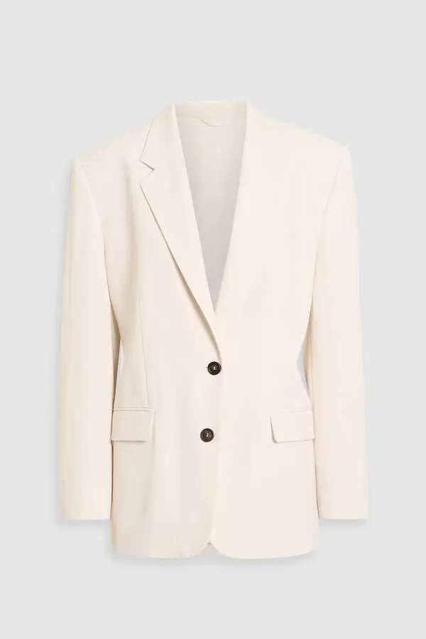 Brunello Cucinelli Woolblend Twill Blazer - Cream