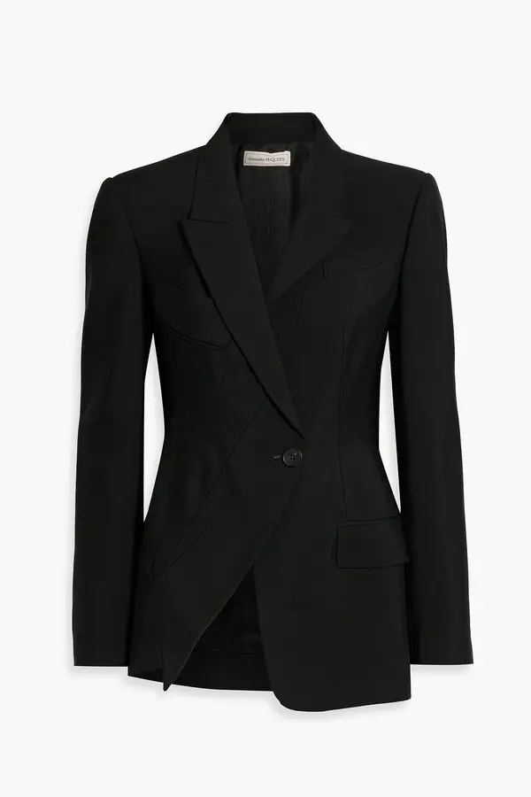 Alexander McQueen Asymmetric Wool Blazer