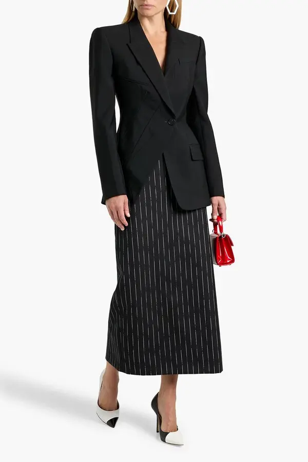 Alexander McQueen Asymmetric Wool Blazer