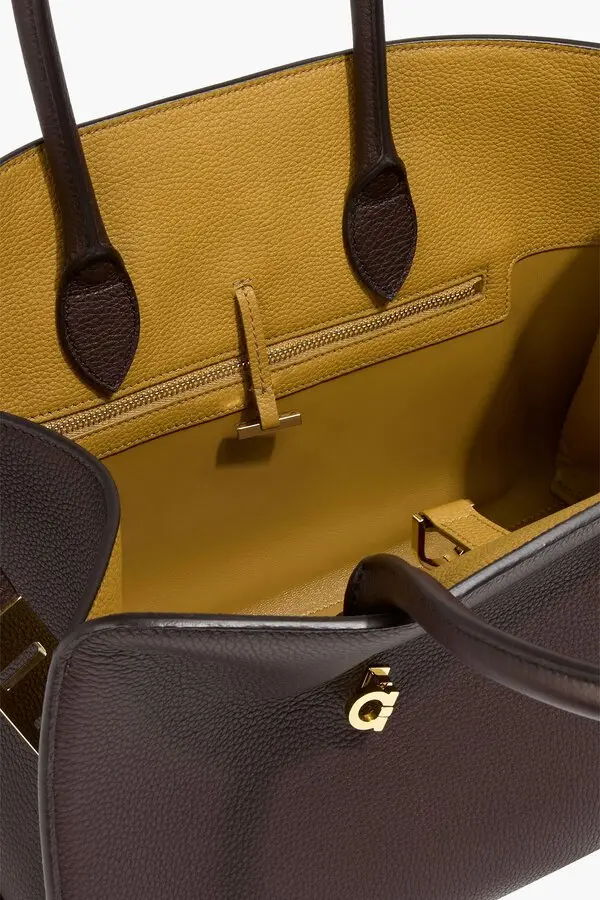 FERRAGAMO Hug Pebbledleather Tote