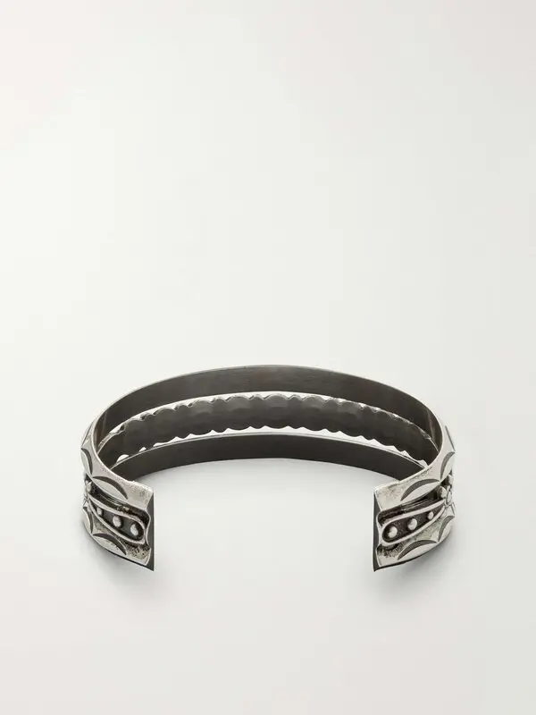 FOUNDWELL Vintage 1970s Sterling Turquoise Cuff