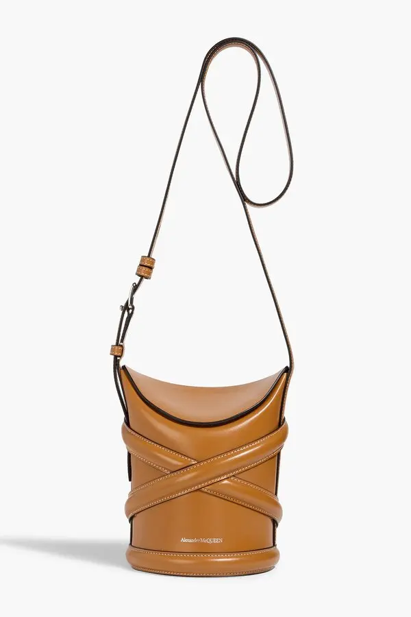 Alexander McQueen The Curve Leather Bucket Bag