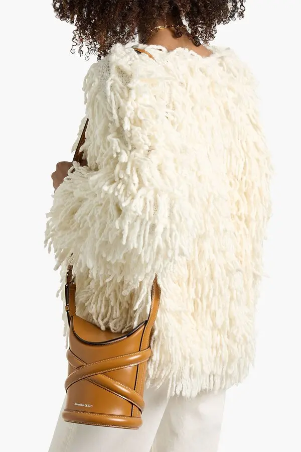 Alexander McQueen The Curve Leather Bucket Bag